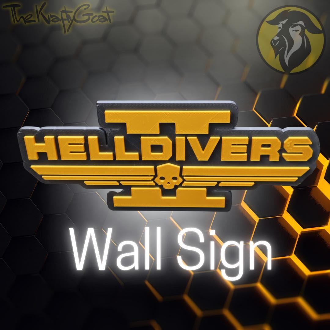 Helldivers 2 Logo Wall Art Fan Art of Helldivers II Gamer Space ...