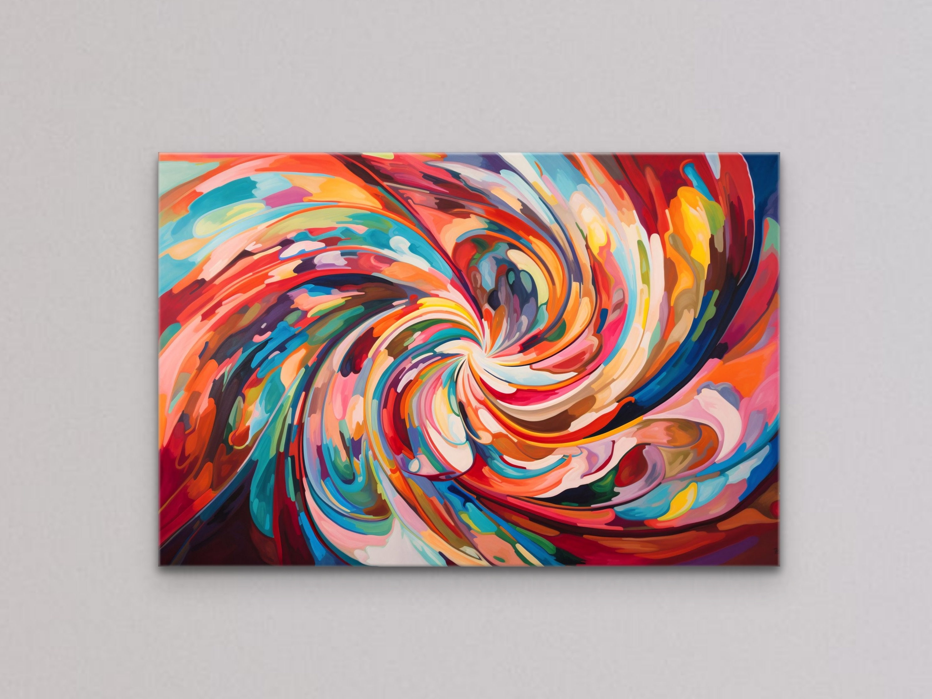 Dimensional Vortex - Modern Abstract Illustration of Vivid Multi-color ...