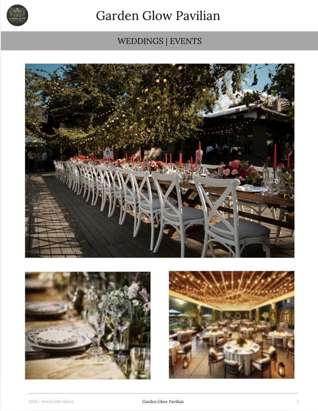 Event Space PDF Template, Editable Canva Design (8.5 X 11) - Etsy