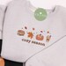 Cozy Season Fall Leaves Embroidered Sweatshirt, Spooky Fall Hoodie ...