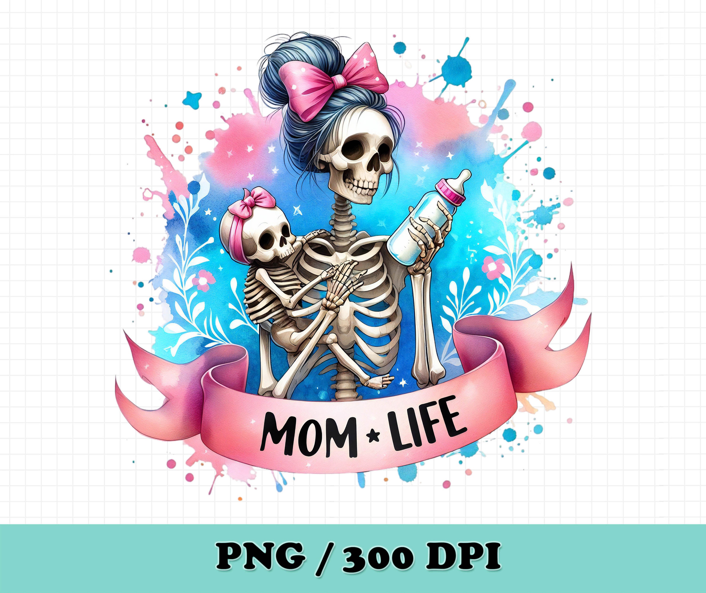 Mom Life PNG, Skeleton Mom Clipart,mama Skull Png Sublimation,mom Skull ...