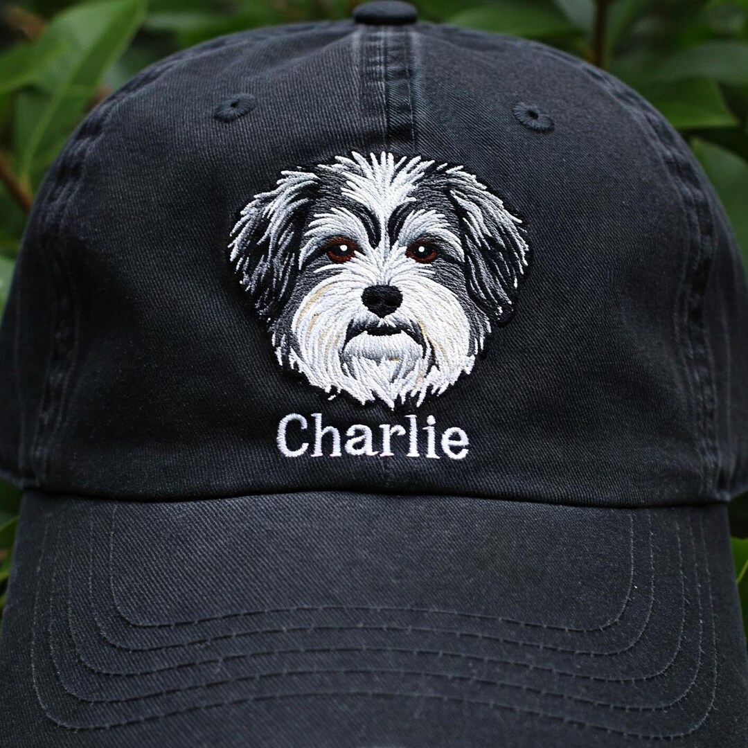 Custom Embroidered Pet Hat With Photo, Personalized Dog Dad Hat, Custom ...