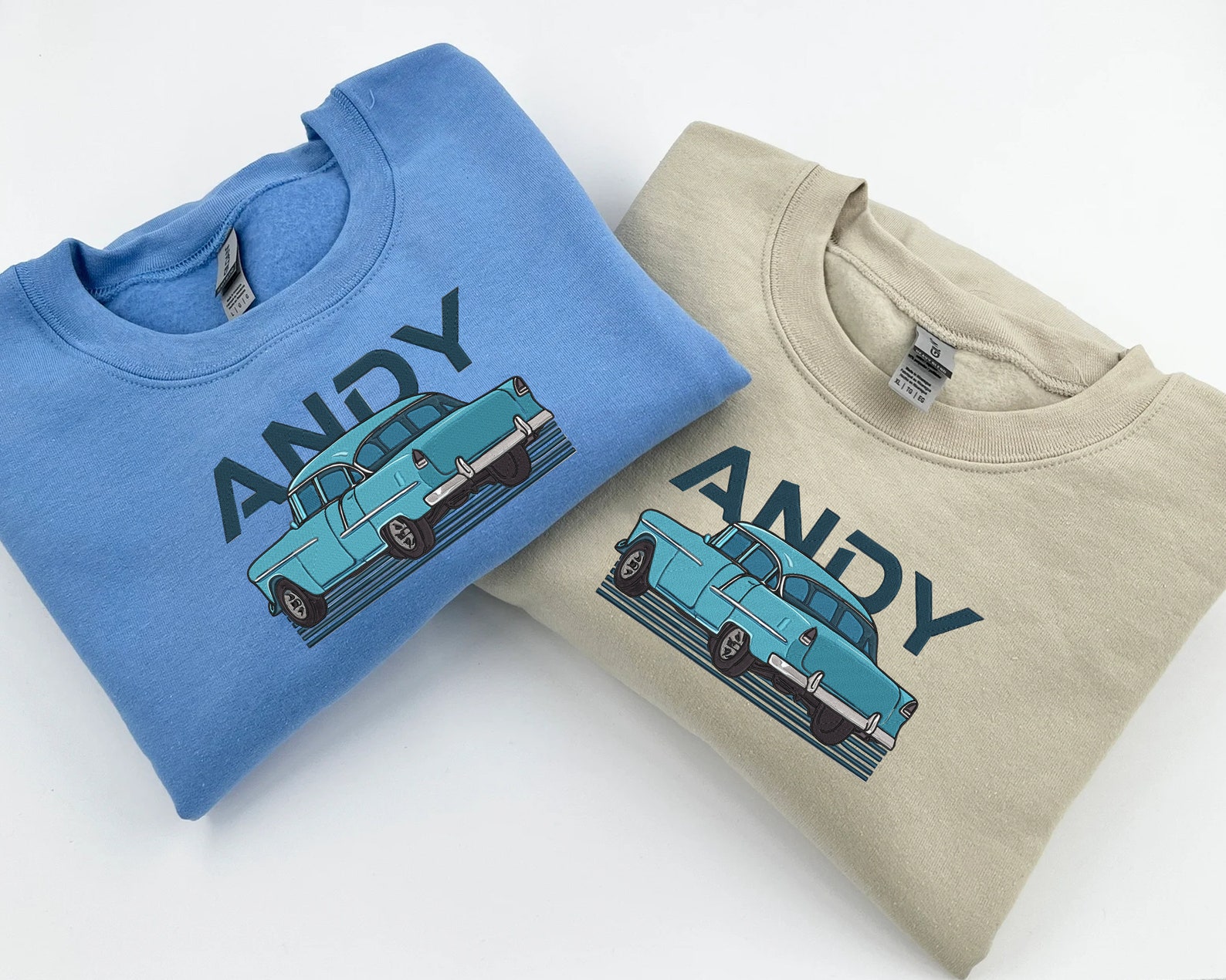 Custom Car Embroidered Sweatshirt, Car Photo Embroidered, Race Cars ...