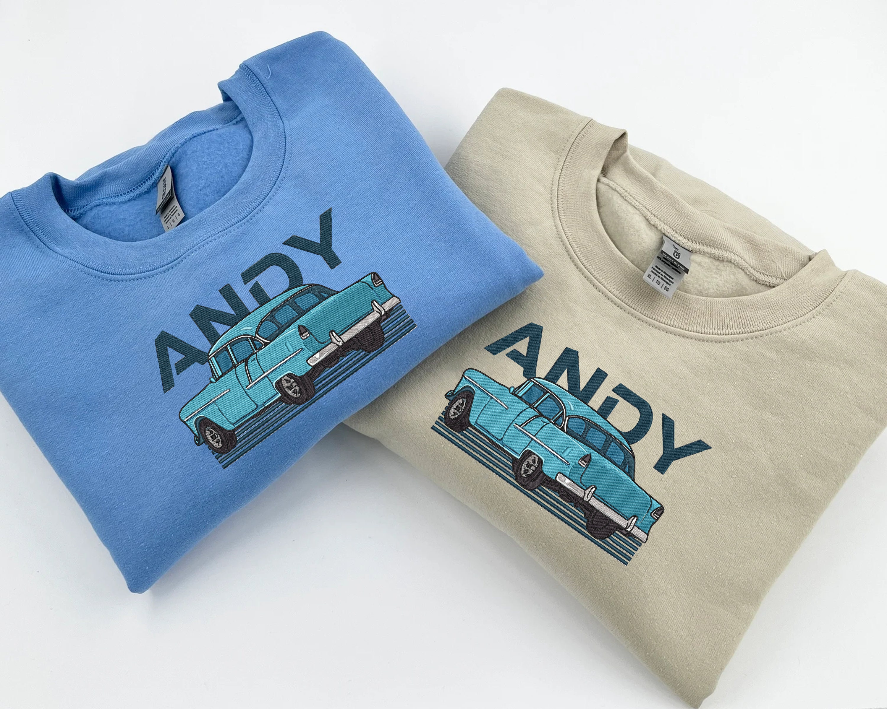Custom Car Embroidered Sweatshirt, Car Photo Embroidered, Race Cars ...