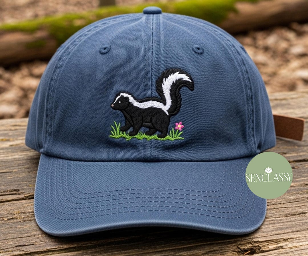 Skunk Embroidered Baseball Cap, Trendy Summer Wildlife Dad Hat for ...