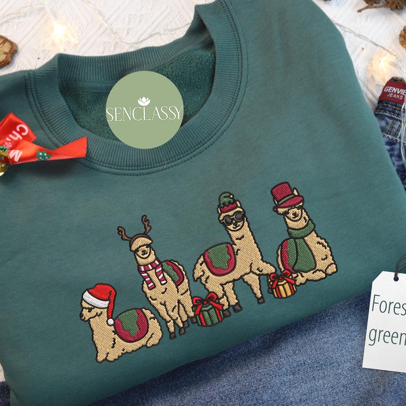 Christmas Llama - Etsy