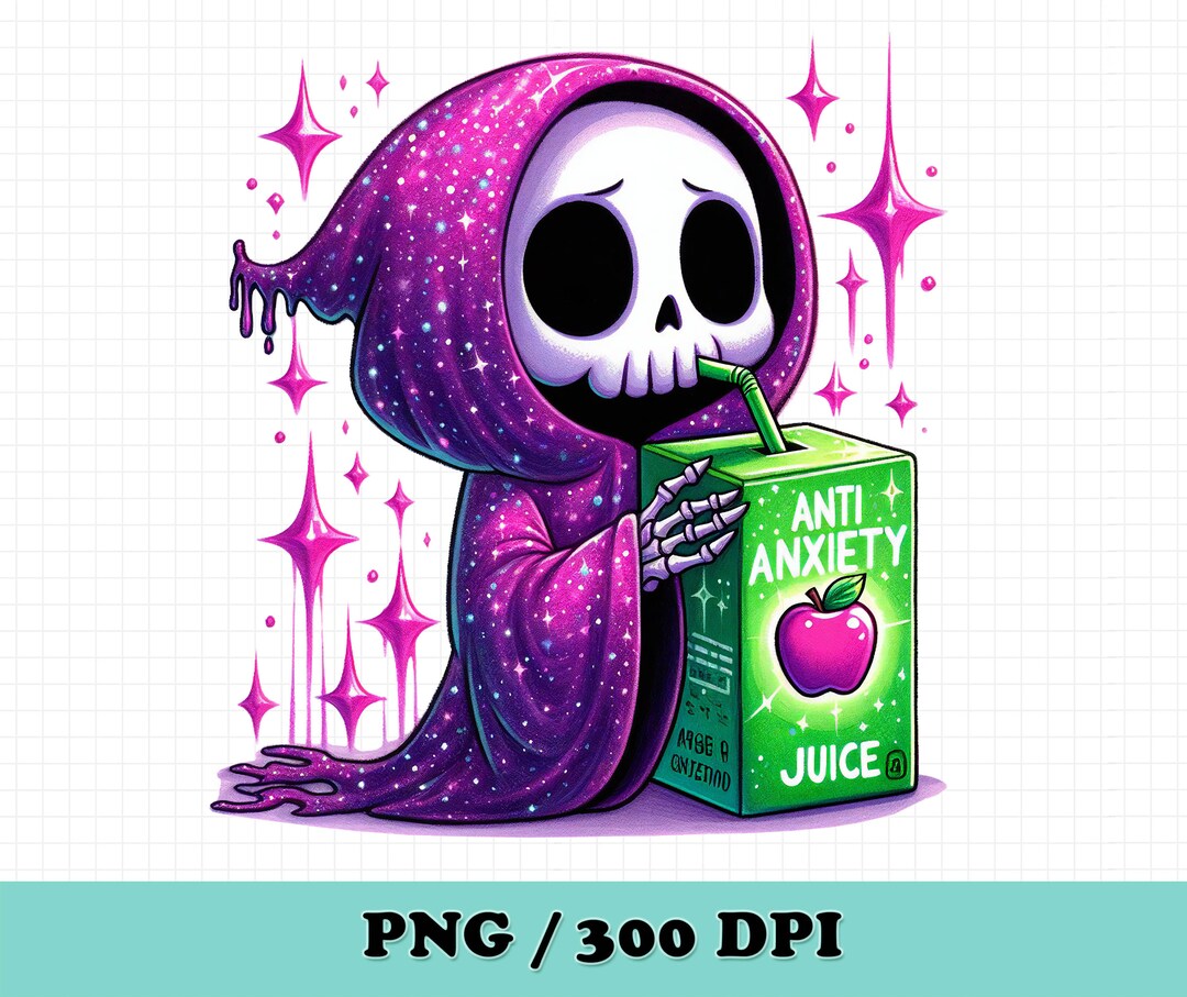 Anti Anxiety Juice Png,anxious Grim Reaper Clipart,funny Grim Reaper ...