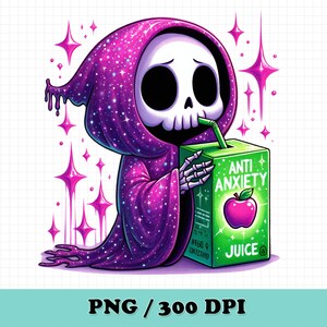 Anti Anxiety Juice Png,anxious Grim Reaper Clipart,funny Grim Reaper ...