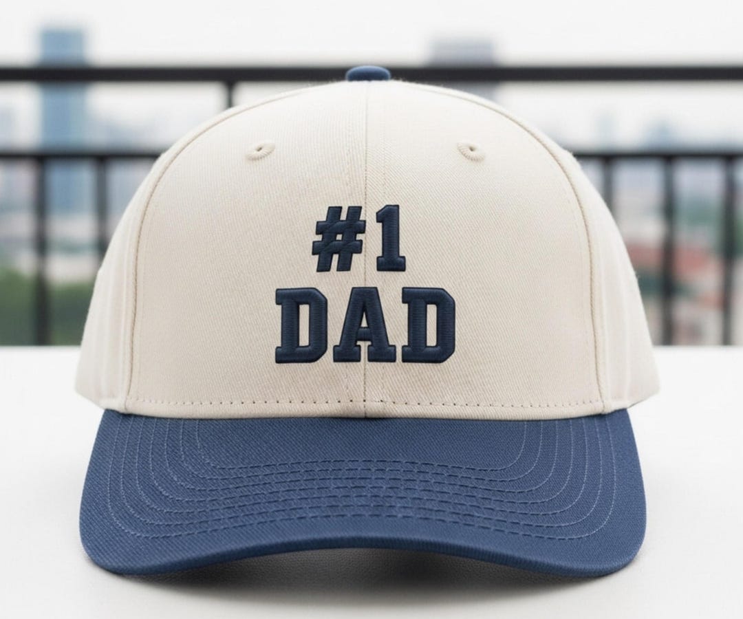Number One Dad Embroidered Trucker Hat, 1 Dad Snapback Cap, Father’s ...