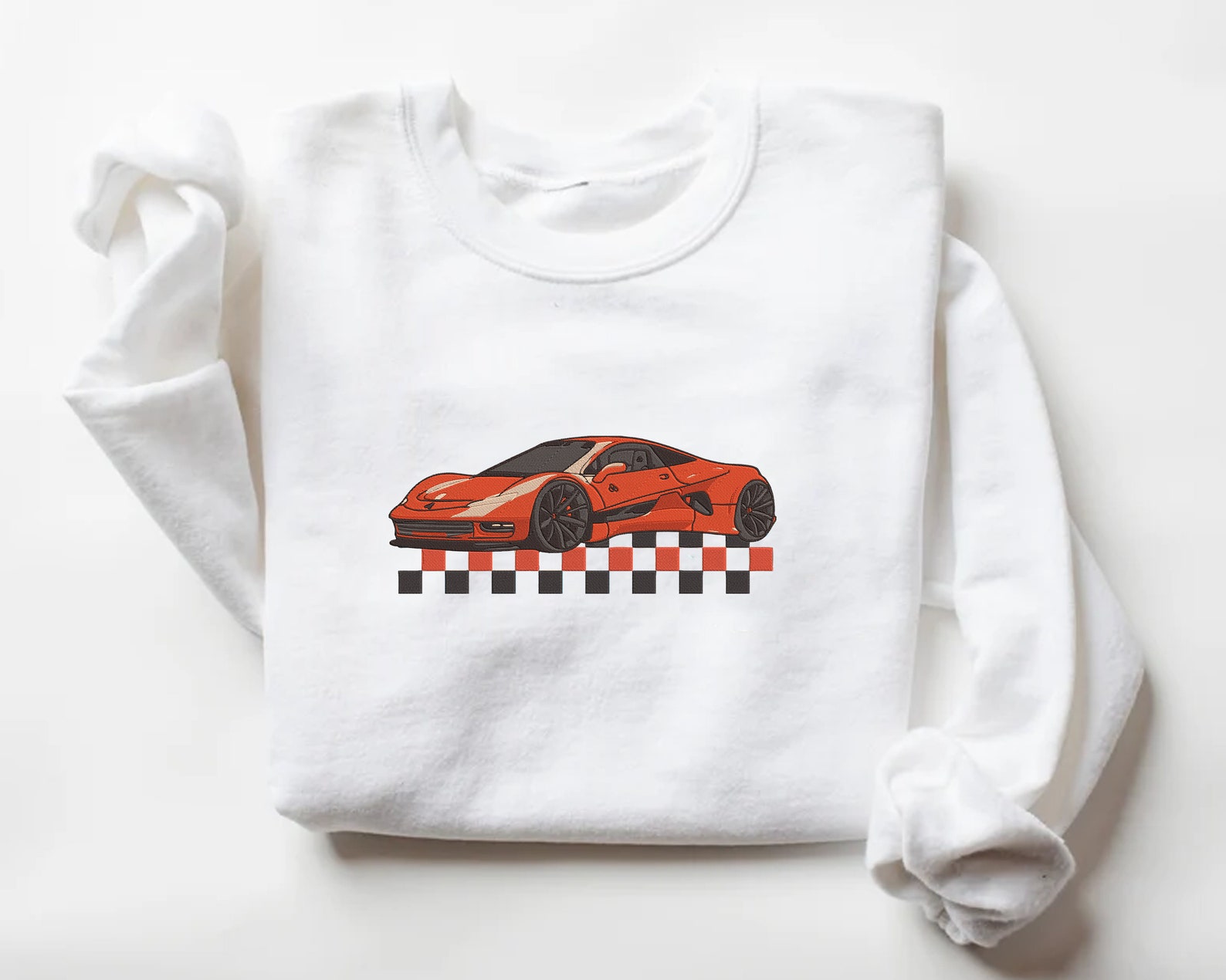Custom Car Embroidered Sweatshirt, Car Photo Embroidered, Race Cars ...