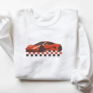 Custom Car Embroidered Sweatshirt, Car Photo Embroidered, Race Cars ...