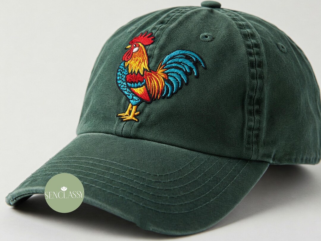Chicken Rooster Embroidered Baseball Hat Cap One Size Unisex Chicken ...