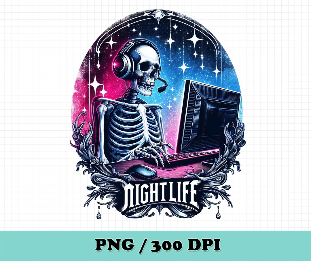 Night Life Png,skeleton Tshirt,sarcastic Png,funny Tshirt Design,spooky ...