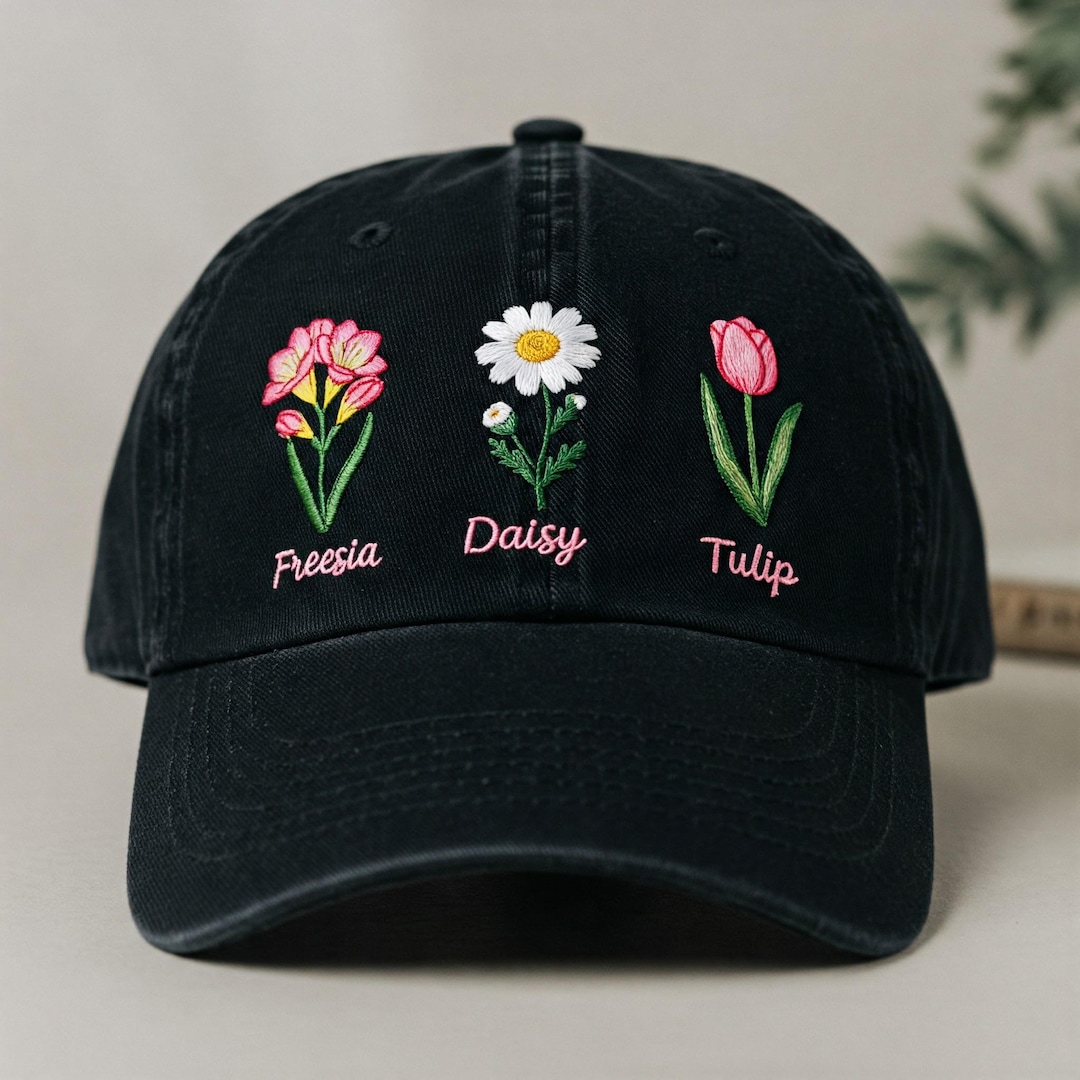 Embroidered FDT Hat, FDT Floral Baseball Cap, Subtle Anti Trump ...