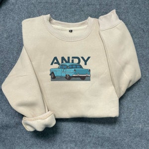 Custom Car Embroidered Sweatshirt, Car Photo Embroidered, Race Cars ...