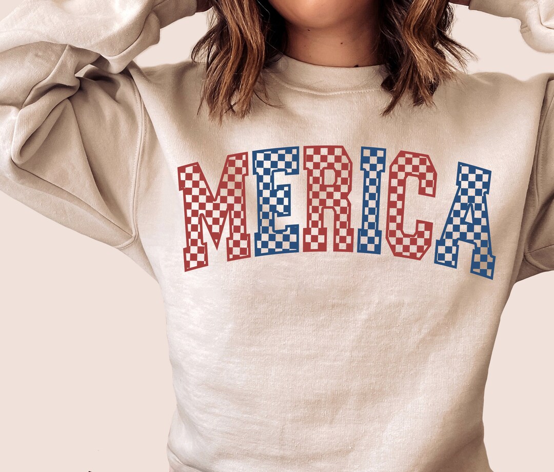 Checkered Merica Svg Png, Merica Svg, America Svg, Party in the USA Svg, Fourth of July Svg, 4th ...