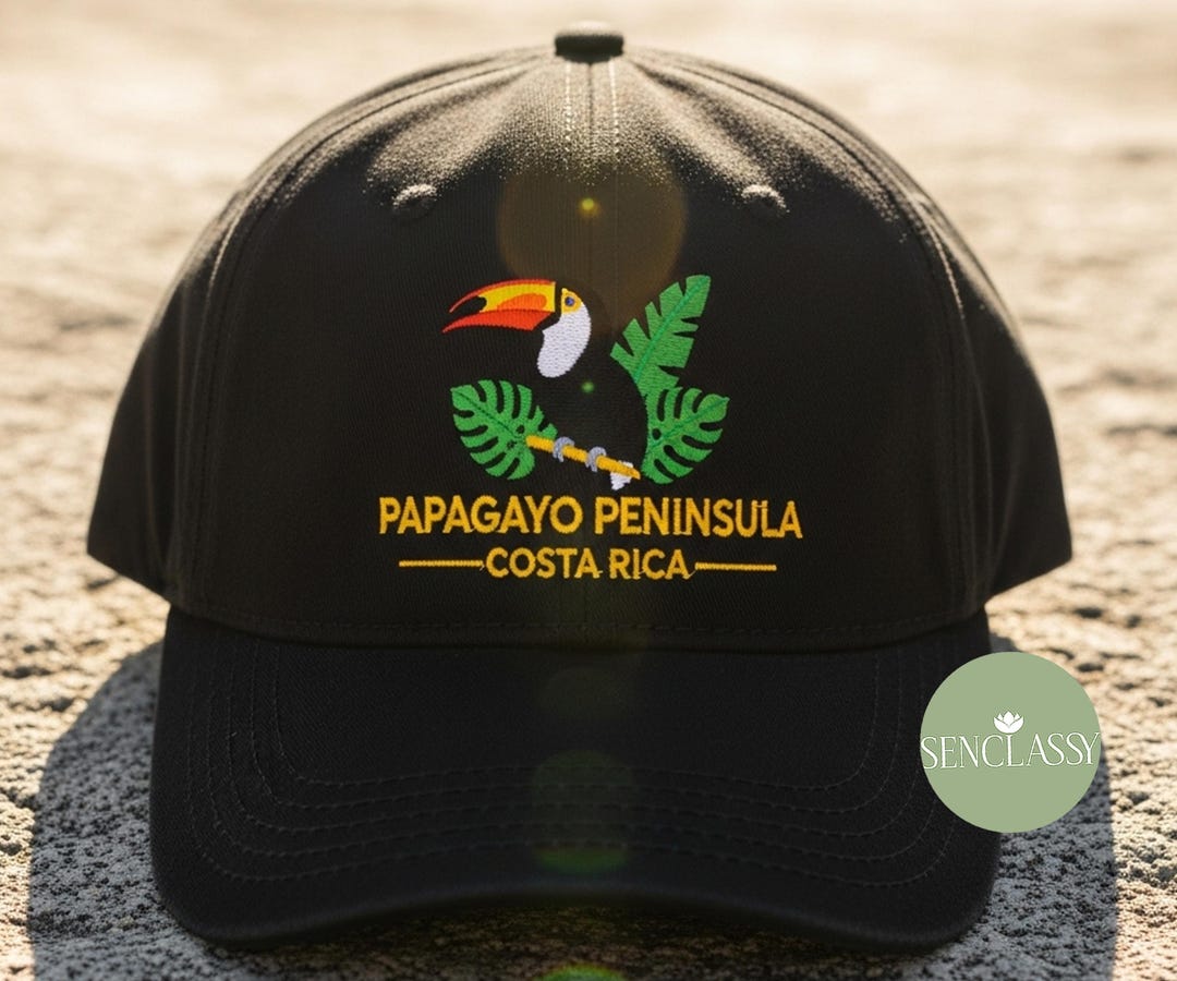 Papagayo Peninsula Costa Rica Embroidered Hat, Tropical Toucan Bird Cap ...