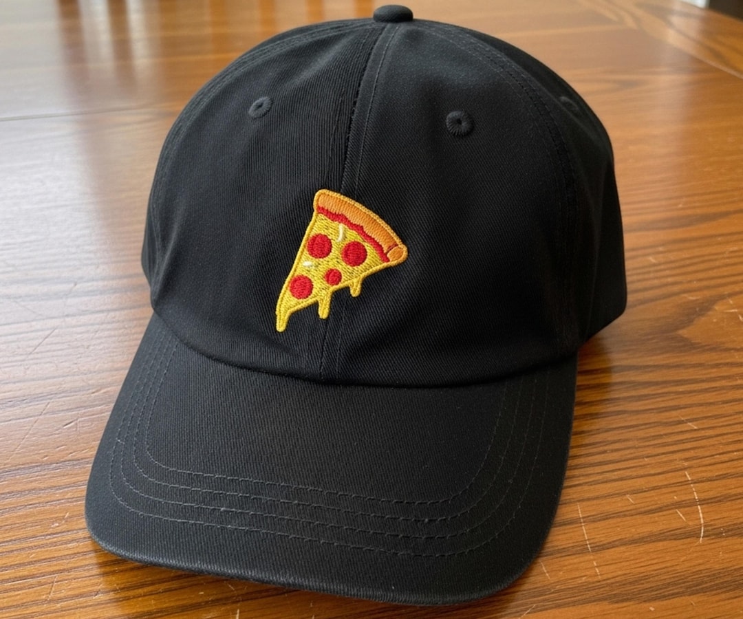 Pizza Slice Embroidered Dad Hat, Funny Pizza Baseball Cap for Food ...