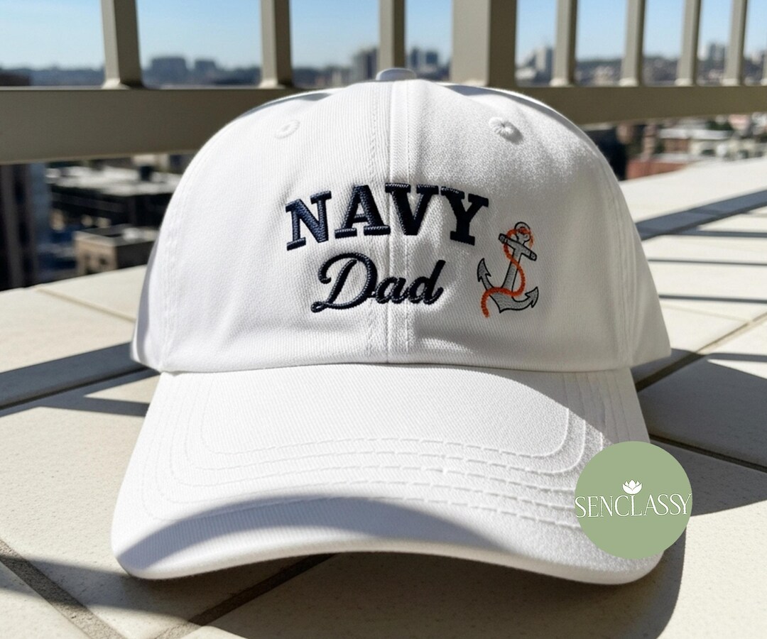 Navy Dad Embroidered Cap, Dad Hat Gift for Father’s Day, Military ...