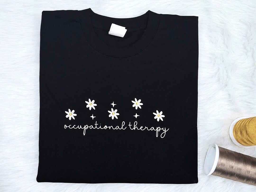 Daisy Flower Occupational Therapy Embroidered Sweatshirt, Pediatric ...