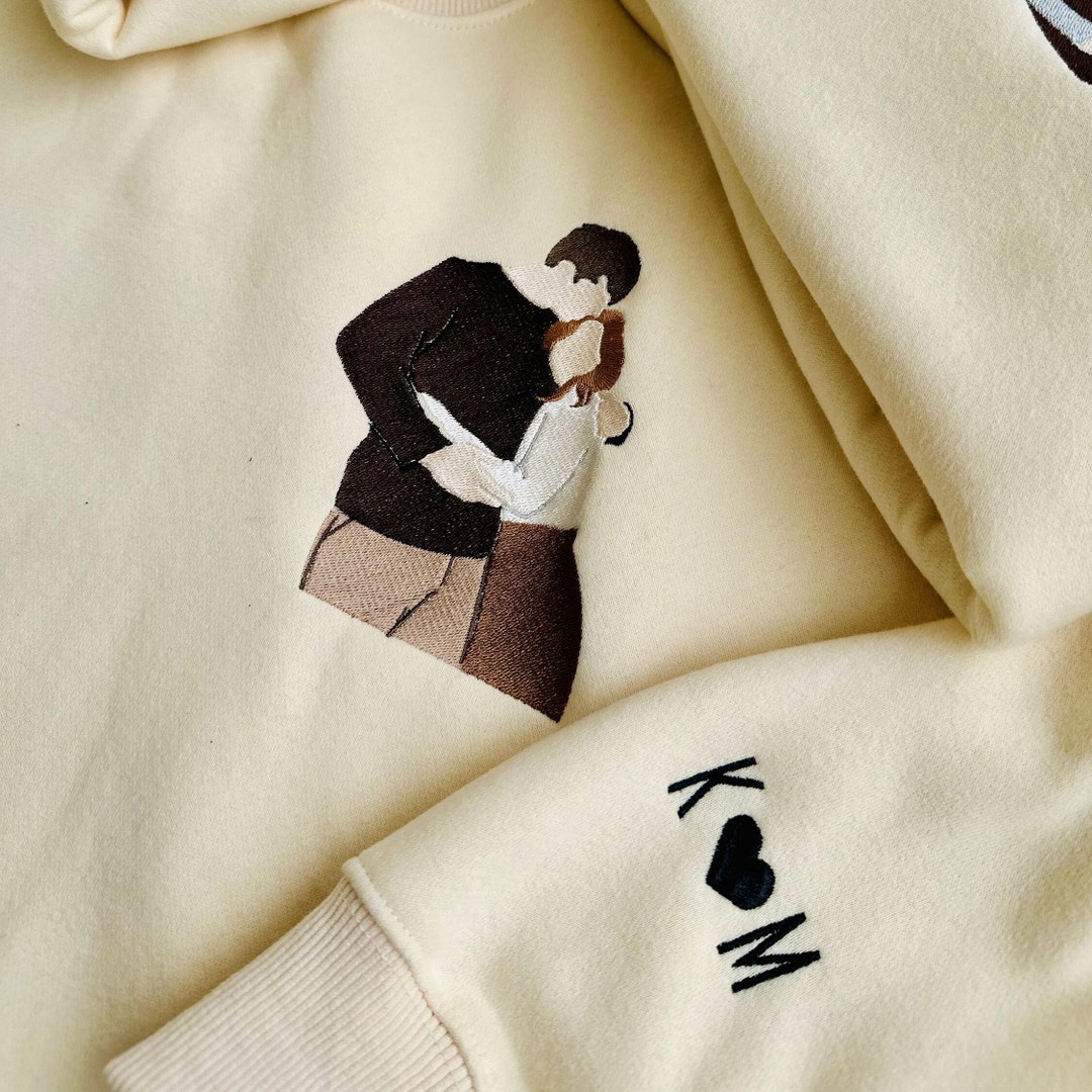 Personalized Couple Photo Embroidery, Customize Photo Embroidery ...