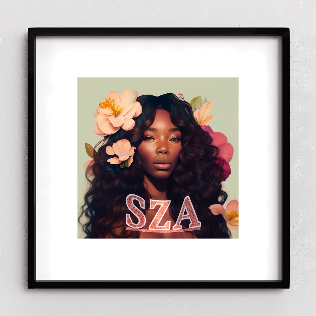 SZA Floral Poster 8K ULTRA Quality Print Wall Art Custom - Etsy