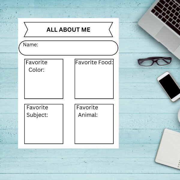 About Me Back to School Activity Sheet, First Day of School Activity ...