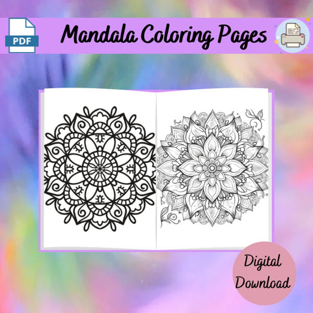 15 Beautiful Mandalas: PRINTABLE Coloring Pages for Stress and Anxiety ...