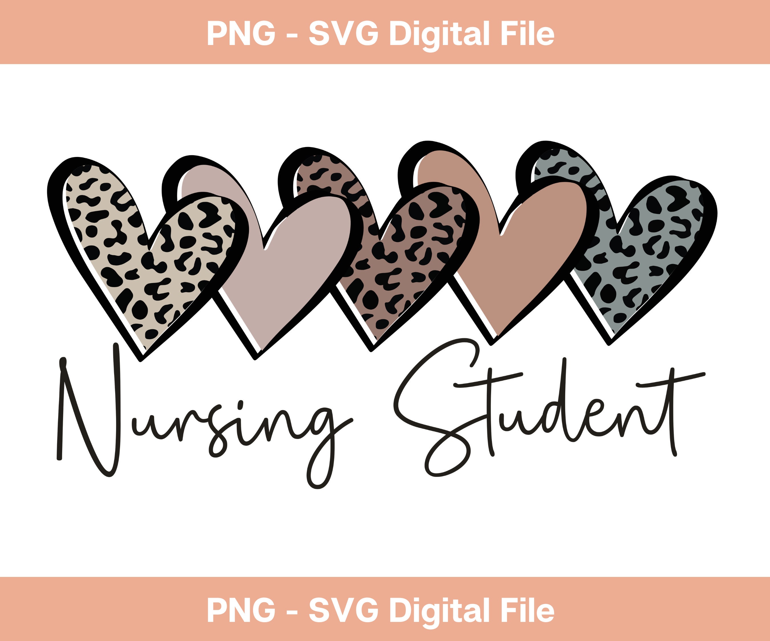 Nurse SVG Nursing Student PNG Instant Download Cricut Cut Files ...