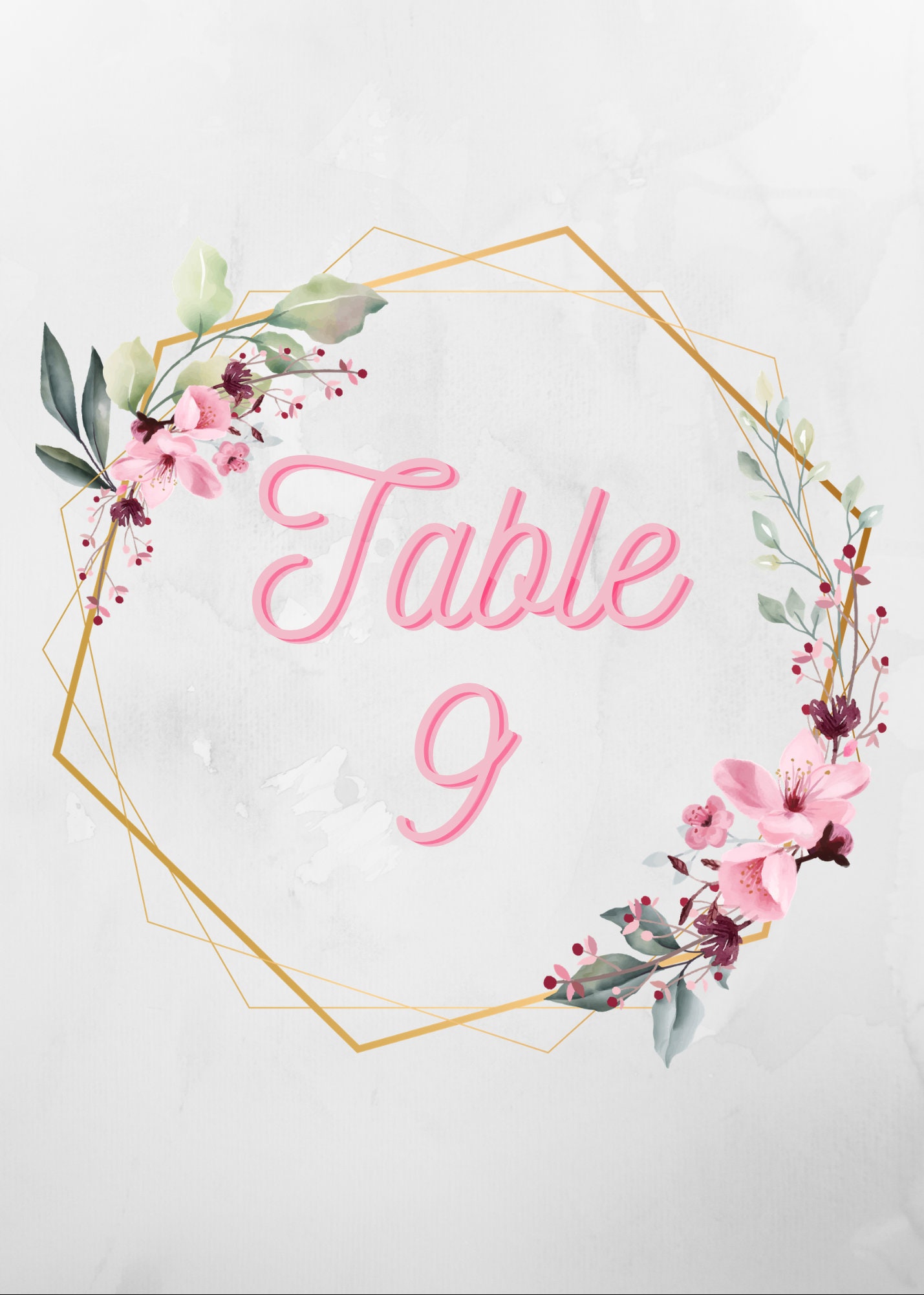 Printable Floral Table Numbers Wedding Decor, Set of 15 - Etsy