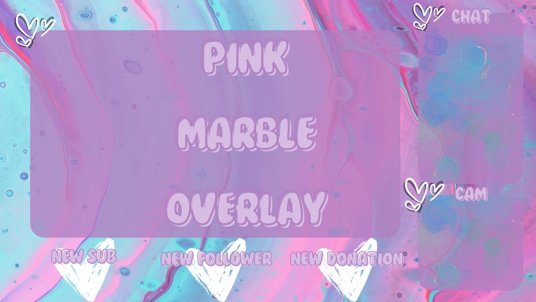 Chic Pink Marble Twitch Design Stream Overlay Bundle - Etsy