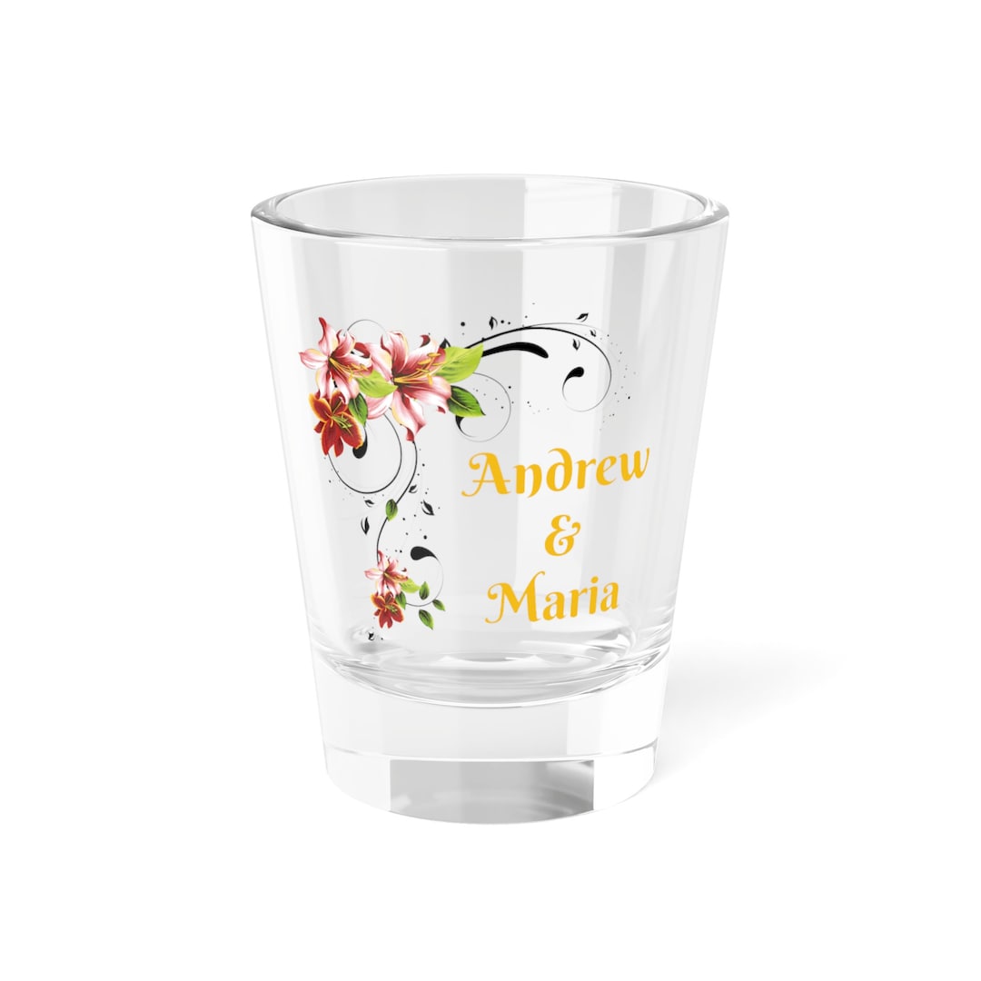Custom Names Shot Glass-personalized Couple's Names - Etsy