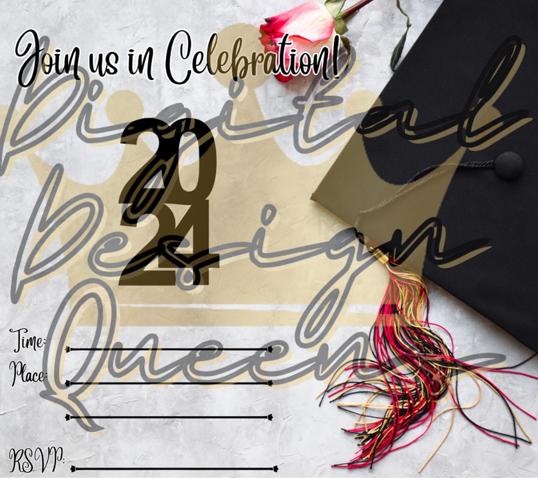 Digital Graduation Invitation/2024 Invite/graduation/printable - Etsy