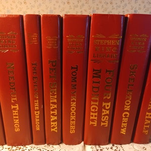 Stephen King Red Leather Library - Etsy