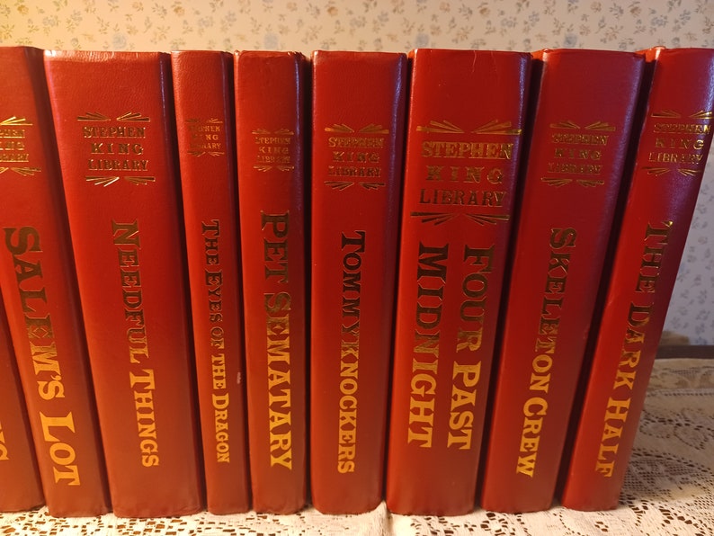 Stephen King Red Leather Library - Etsy