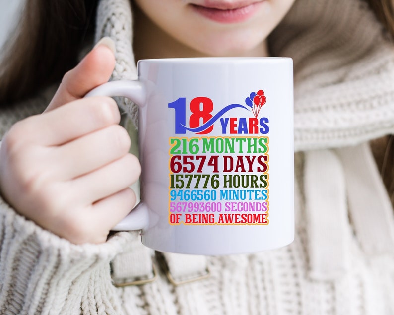 A Colorful Chronology Celebrating 18 Years Days Hours Minutes and ...