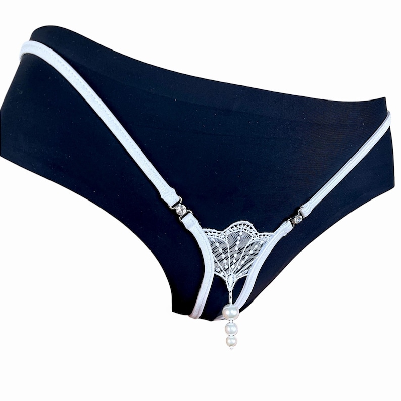 207 * Shbikini * Luxury Handmade Y-string Thong With Preciosa Crystals ...
