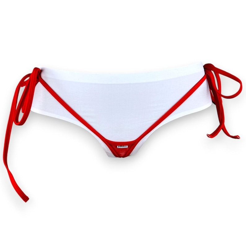 1029-10S * Spandex Micro Thong Bikini Bottom with Adjustable Side Ties ...
