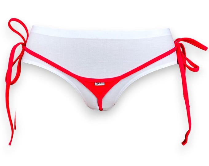 1022-5 * Spandex Micro Thong Bikini Bottom With Adjustable Side Ties ...