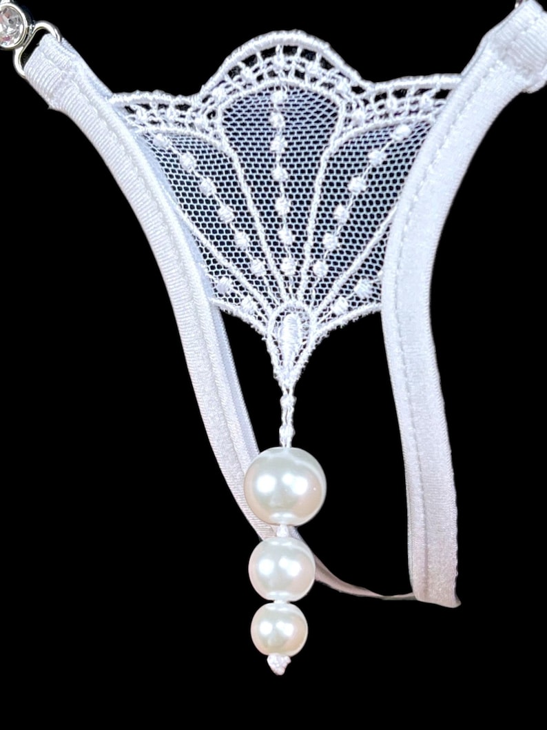 207 Shbikini Luxury Handmade Y String Thong With Preciosa Crystals