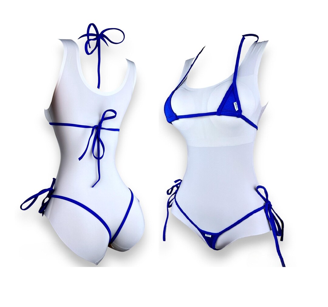 147-4, Mini Bikini, Extreme Micro Spandex Swimwear, Sexy Y-back Thong Bikini, Handmade Bikini ...