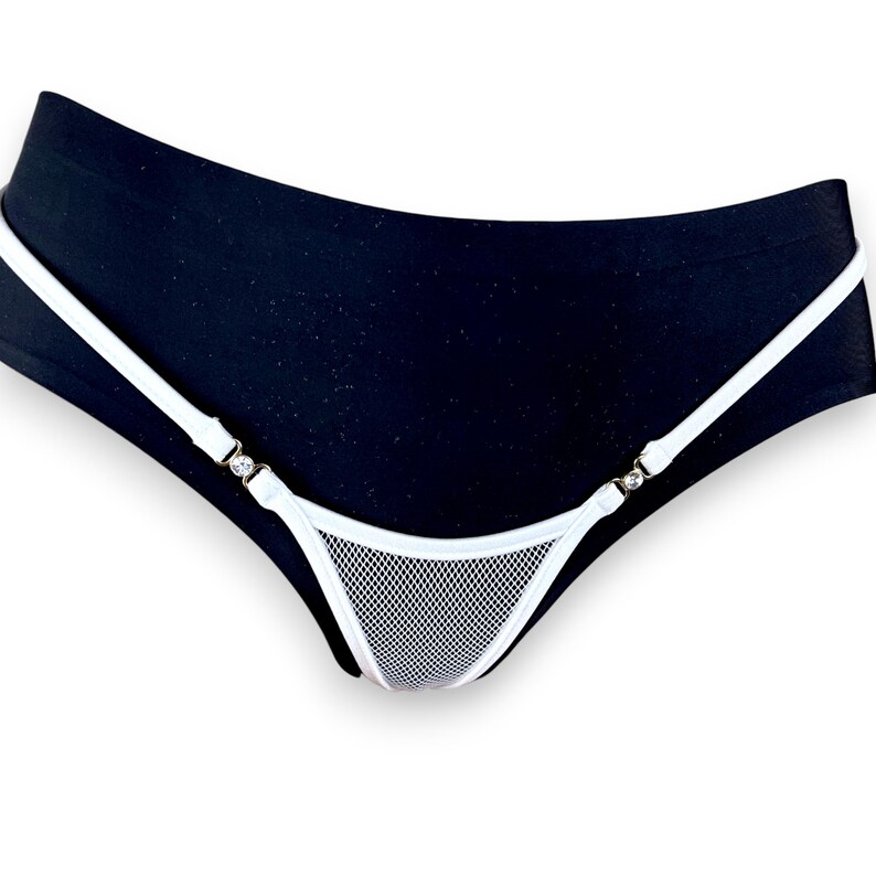 200 1 Luxury String Thong With Preciosa Crystals Plug Compatible