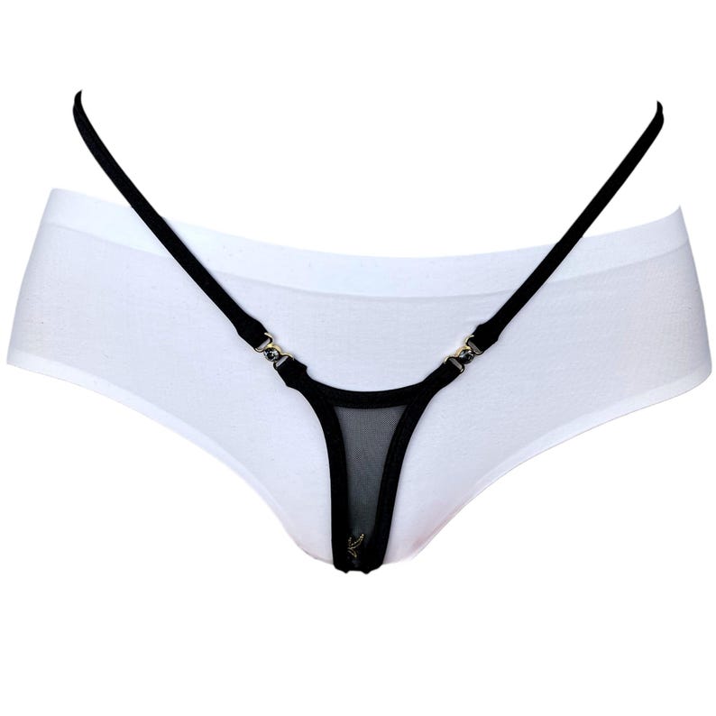 1053-13 * Luxuriöser Y-String-Tanga mit Preciosa-Kristallen ...