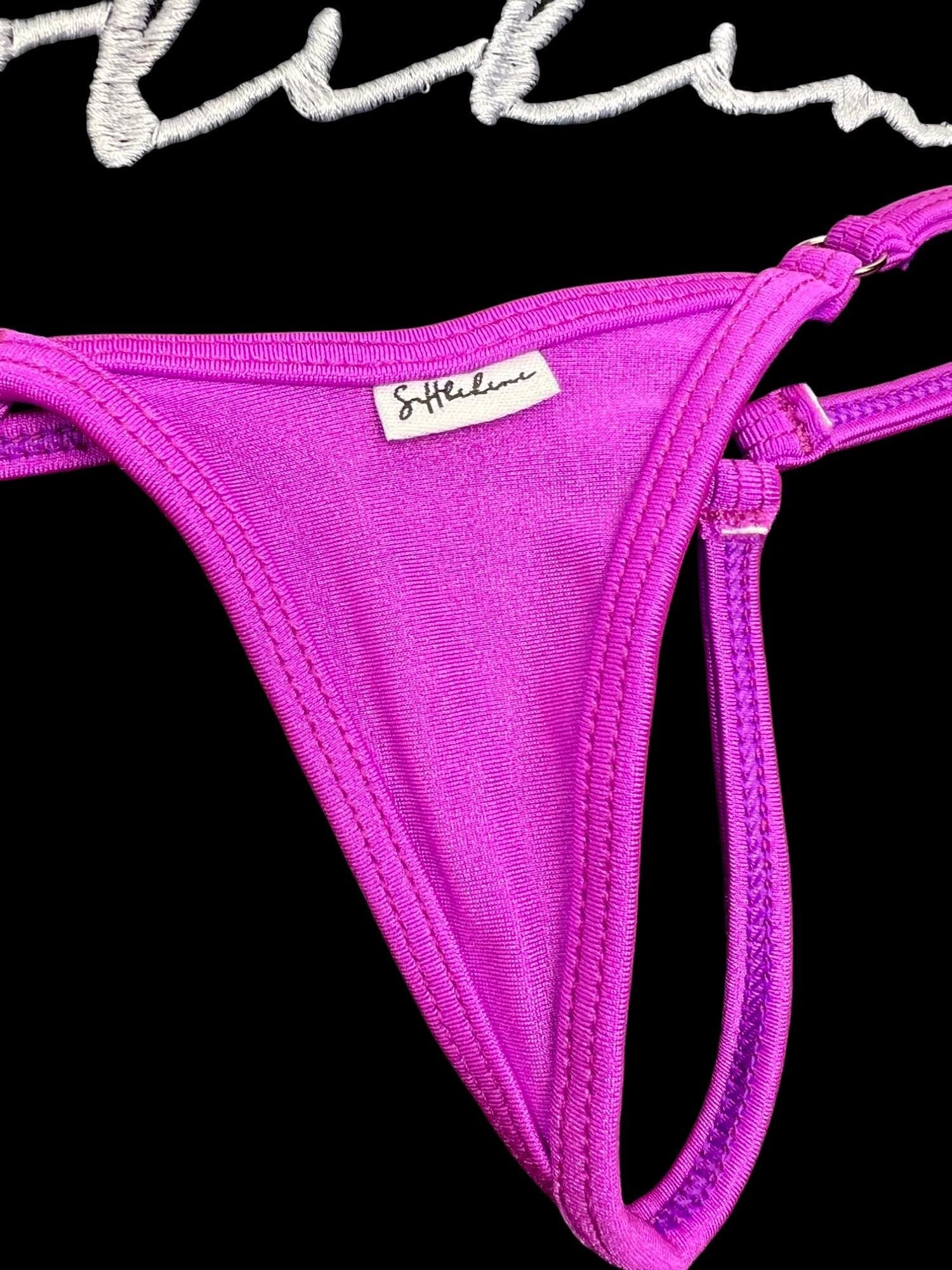 109-26 Spandex Micro Thong Bikini Bottom Shbikini, Extreme String ...