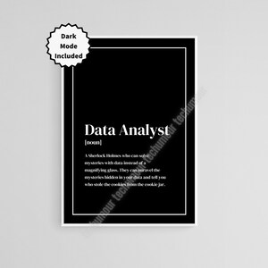 Funny Data Analyst Printable Poster Gift for Data Analysis Team Job ...
