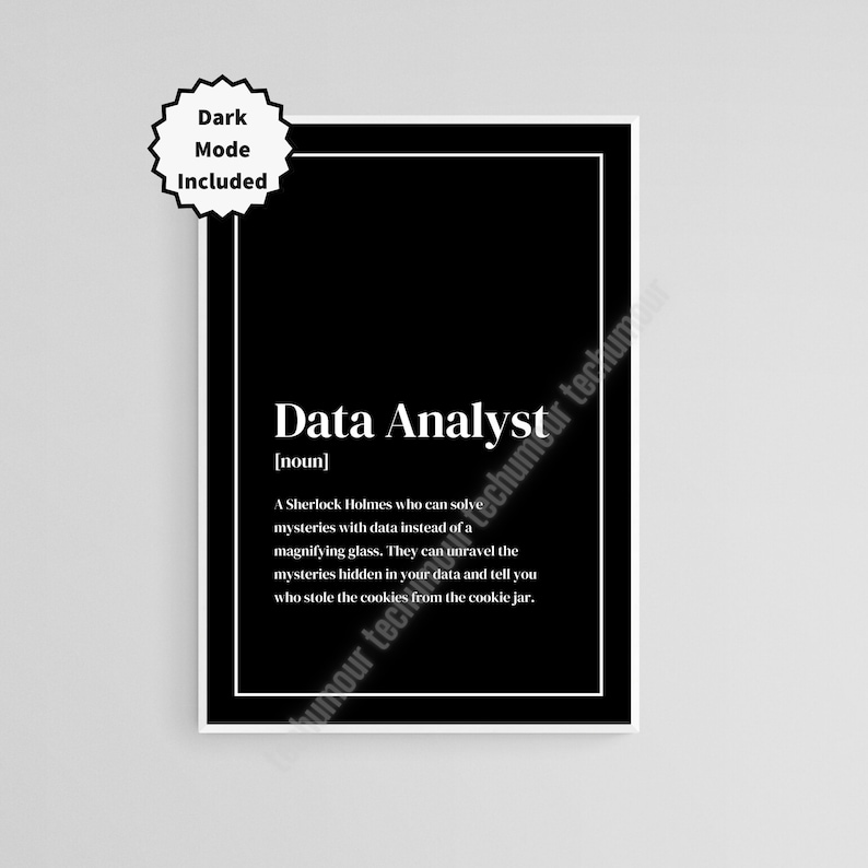 Funny Data Analyst Printable Poster Gift for Data Analysis - Etsy