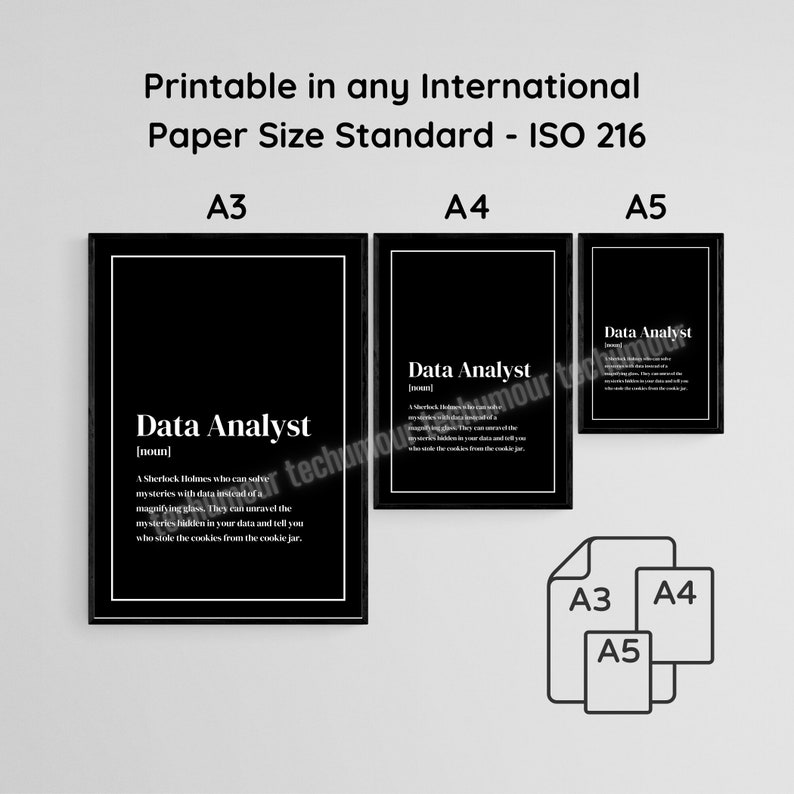 Funny Data Analyst Printable Poster Gift for Data Analysis Team Job ...
