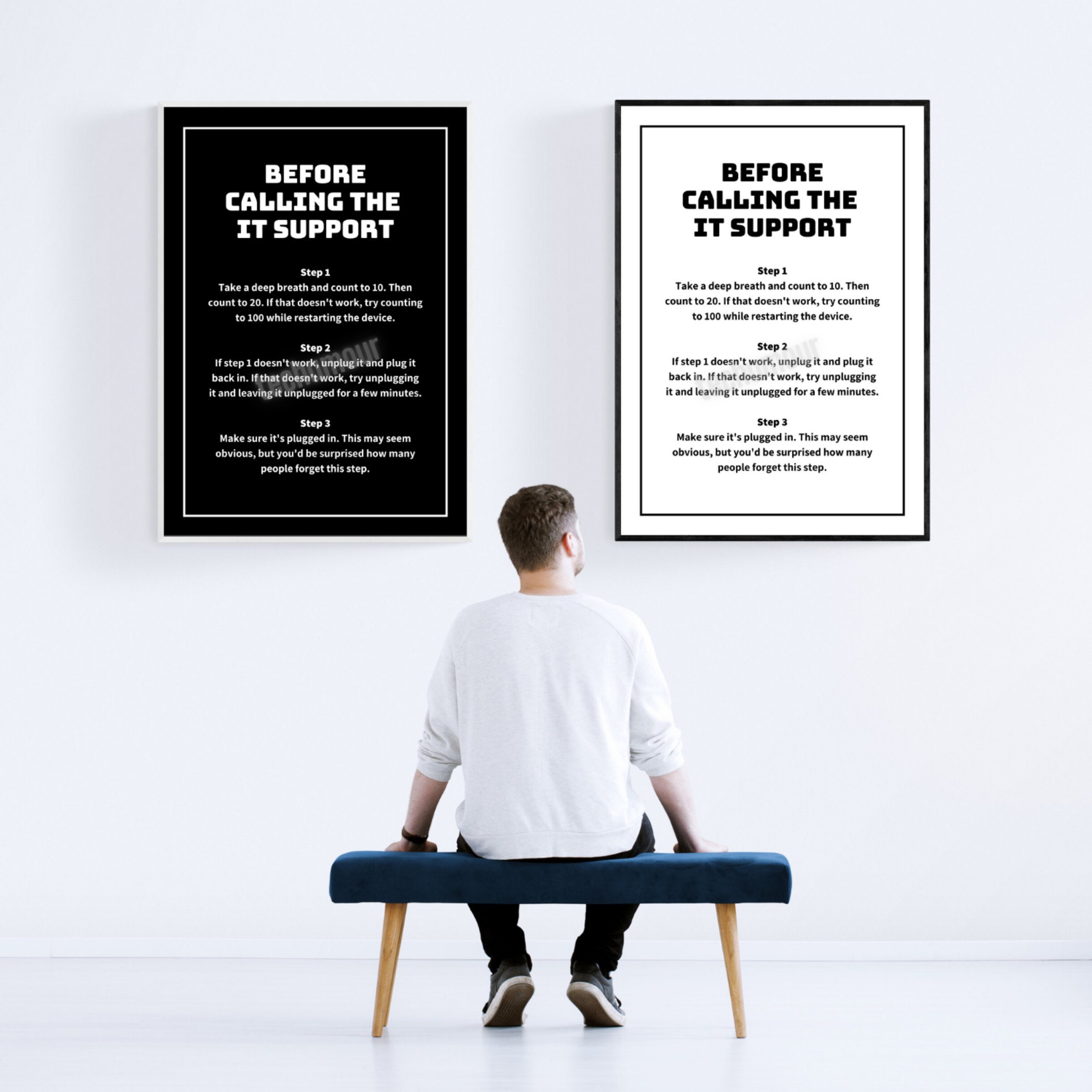 Funny IT Support Printable Poster, Tech Support Sign, Technical Support ...