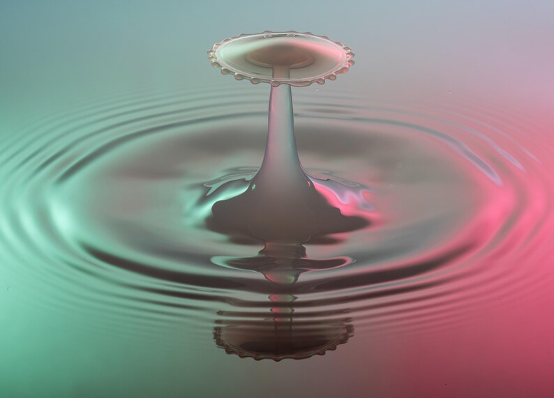 Sculpted by Fluid Dynamics, Splash Art, Water Drop Wall Art, Digital ...