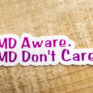 MD Aware Sticker, Funny Doctor Decal, Health Care Humor, Snarky ...